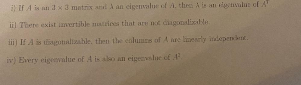Solved Problem 1. Determine whether the following statements | Chegg.com