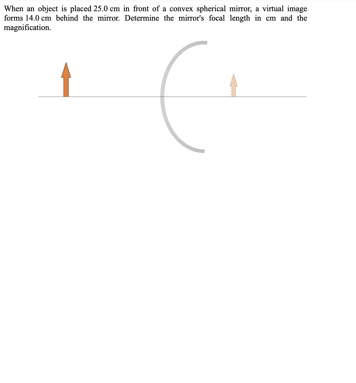 Solved When an object is placed 25.0 cm in front of a convex | Chegg.com