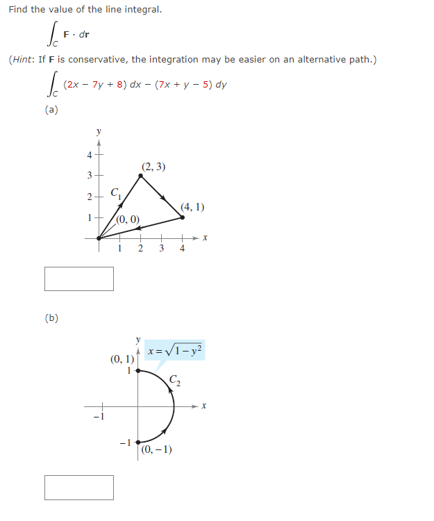 Solved Find the value of the line integral. | Chegg.com