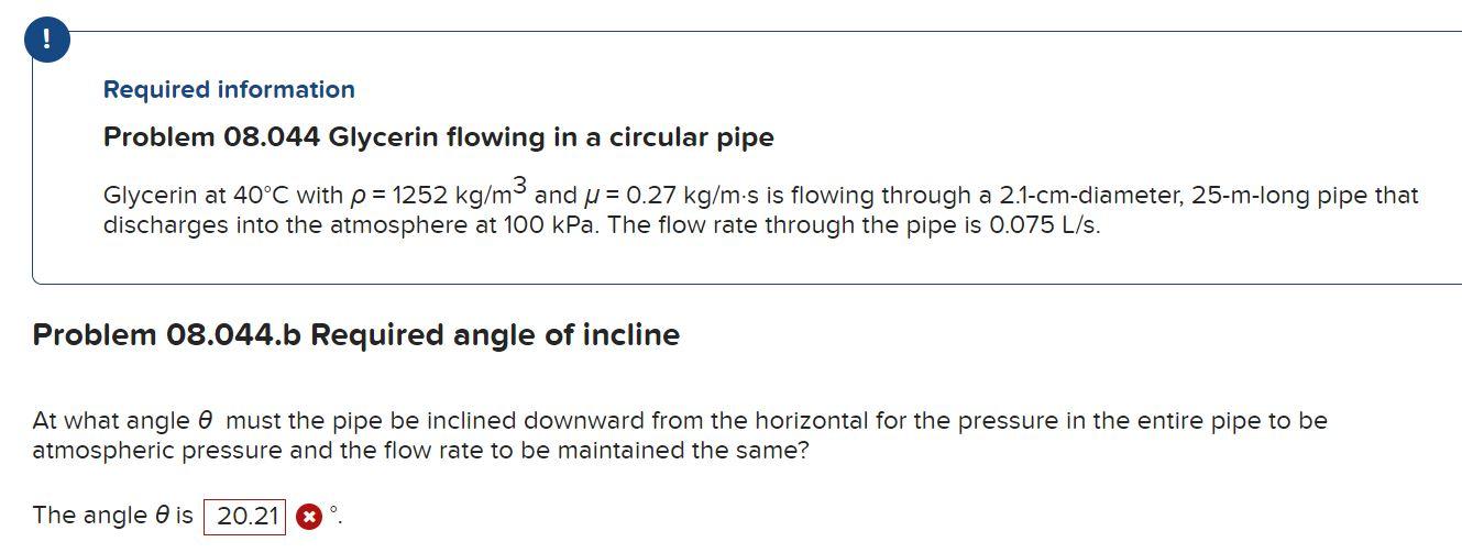Solved ! Required information Problem 08.044 Glycerin | Chegg.com
