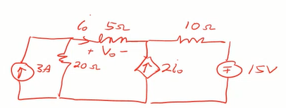 Solved Solve for io and Vo using Superposition Theorem. | Chegg.com