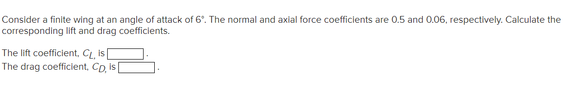 Solved Consider a finite wing at an angle of attack of 6∘. | Chegg.com
