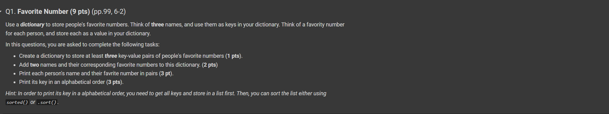 Solved In Python Please