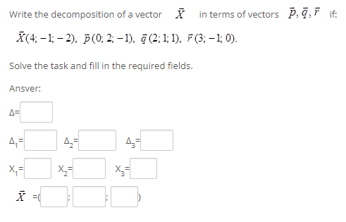 Solved Write the decomposition of a vector X in terms of | Chegg.com