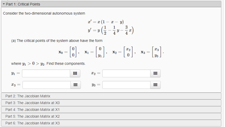 Solved Part 1: Critical Points Consider the two-dimensional | Chegg.com