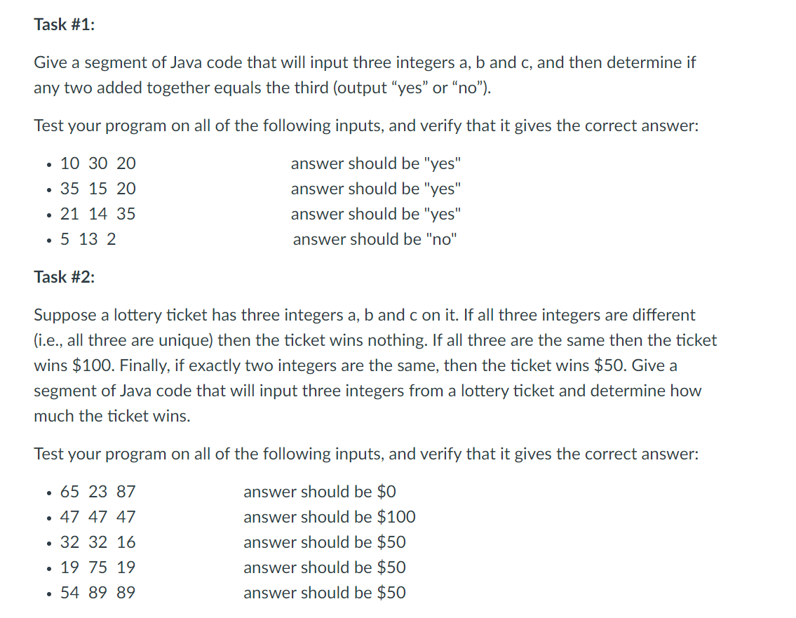 Solved I know it's two tasks, but they are very similar so I | Chegg.com