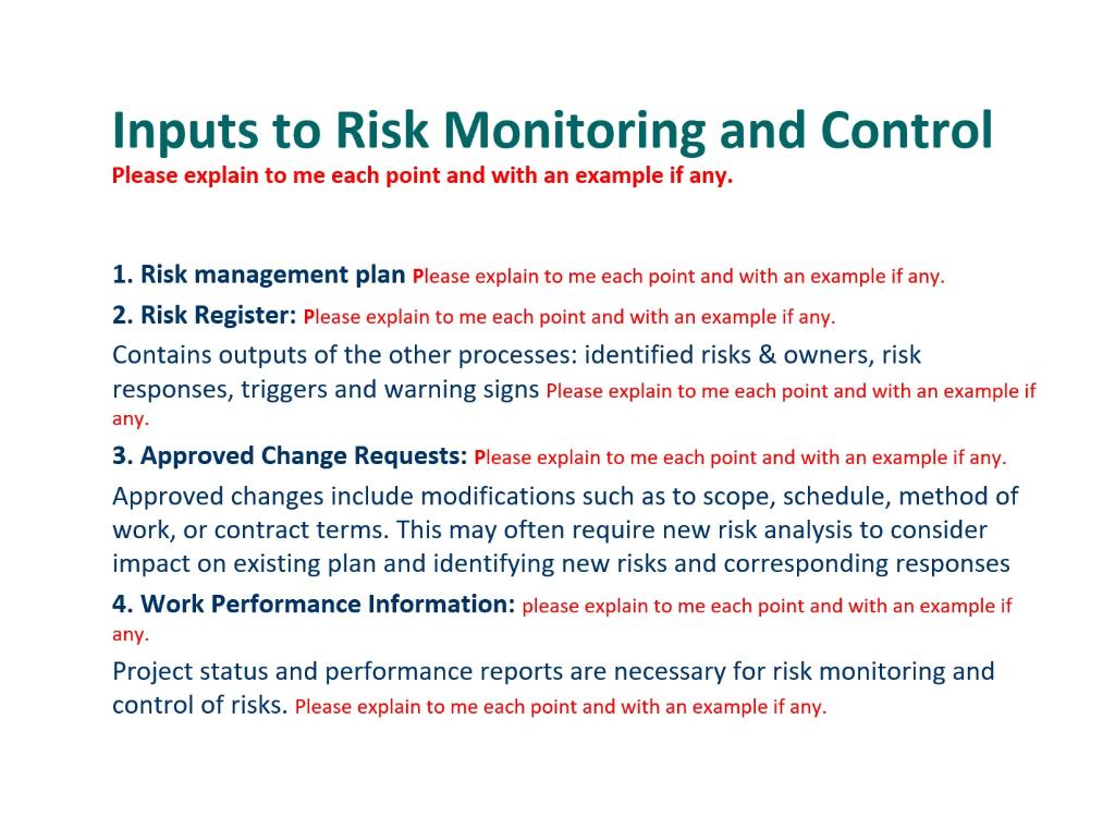 Risk Monitoring And Control Plan