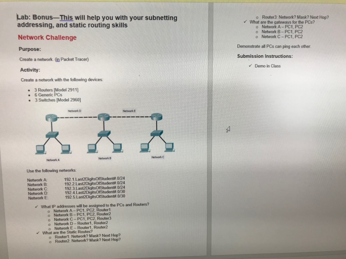 Solved Lab: Bonus-This will help you with your subnetting | Chegg.com