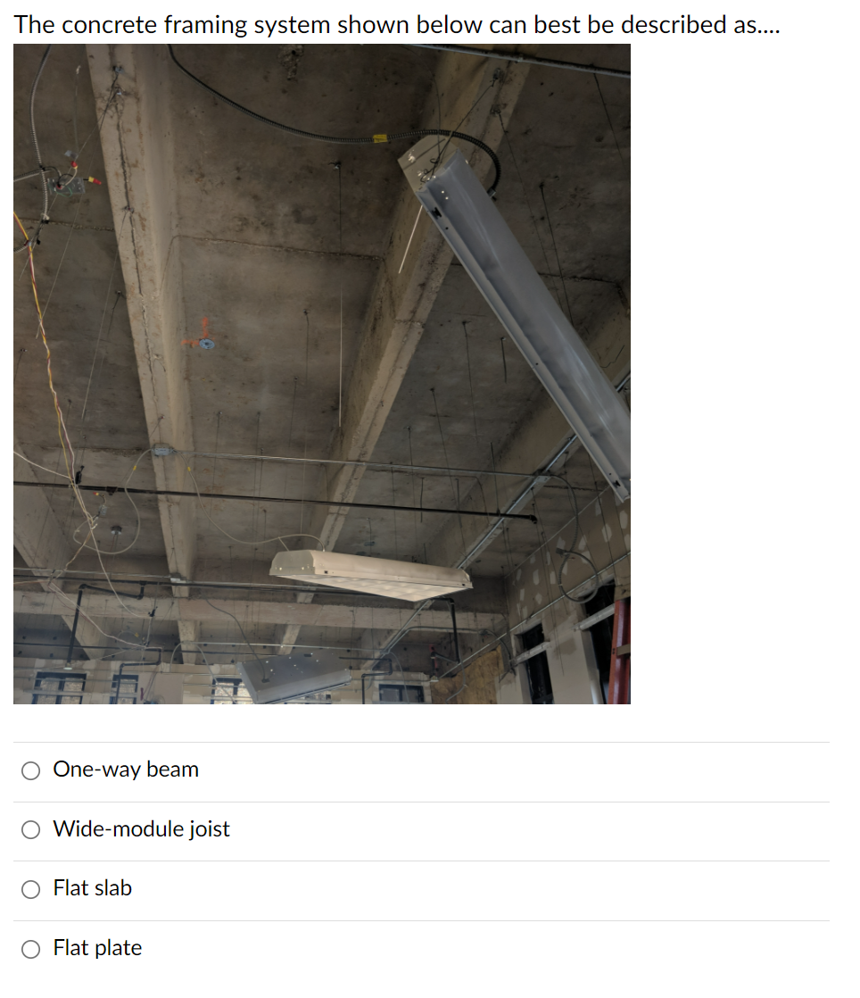 Solved The concrete framing system shown below can best be | Chegg.com