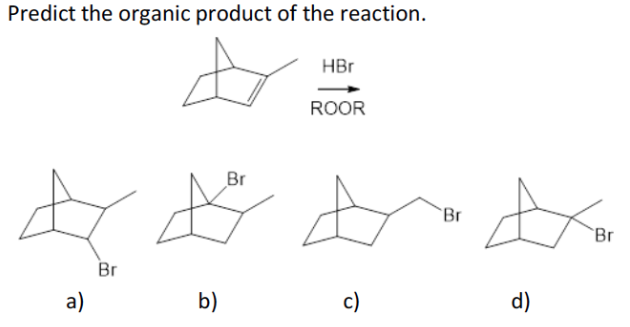 Solved In the hydrohalogenation reaction shown, which | Chegg.com
