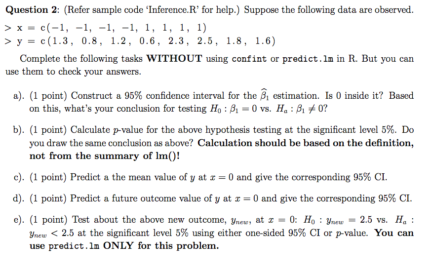 Solved Please use RStudio to solve this and provide the | Chegg.com
