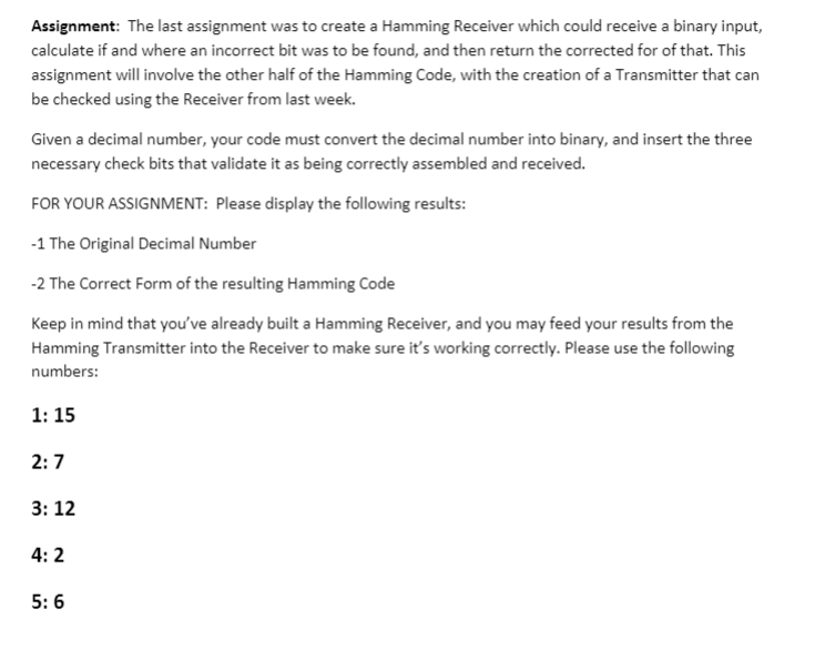 Solved Assignment: The last assignment was to create a | Chegg.com