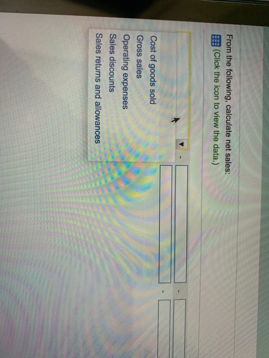 Solved From the following, calculate net sales: EEE (Click | Chegg.com
