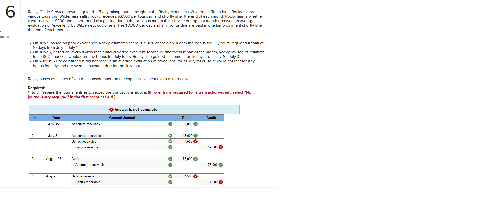 Solved Rocky Guide Service provides guided 1-5 day hiking | Chegg.com