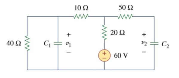 Solved assume steady state, find v1 and v2 | Chegg.com