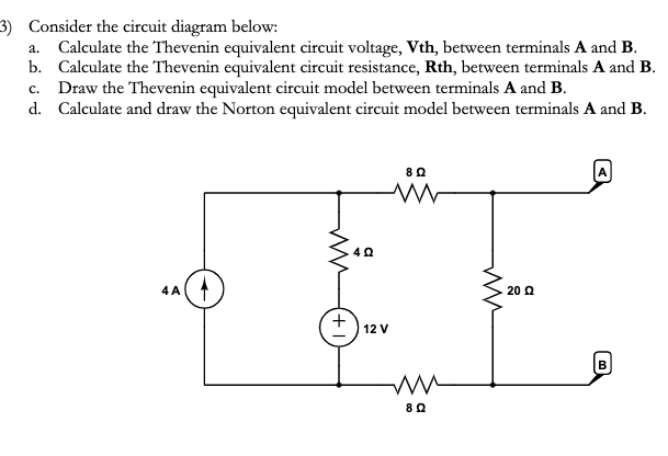 Solved 3) Consider the circuit diagram below: a. Calculate | Chegg.com