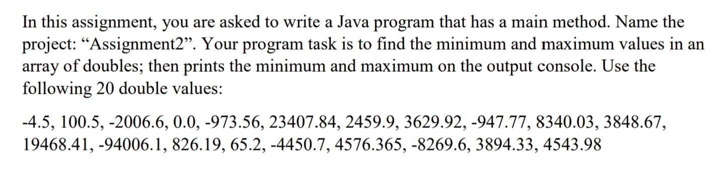 Solved In this assignment, you are asked to write a Java | Chegg.com