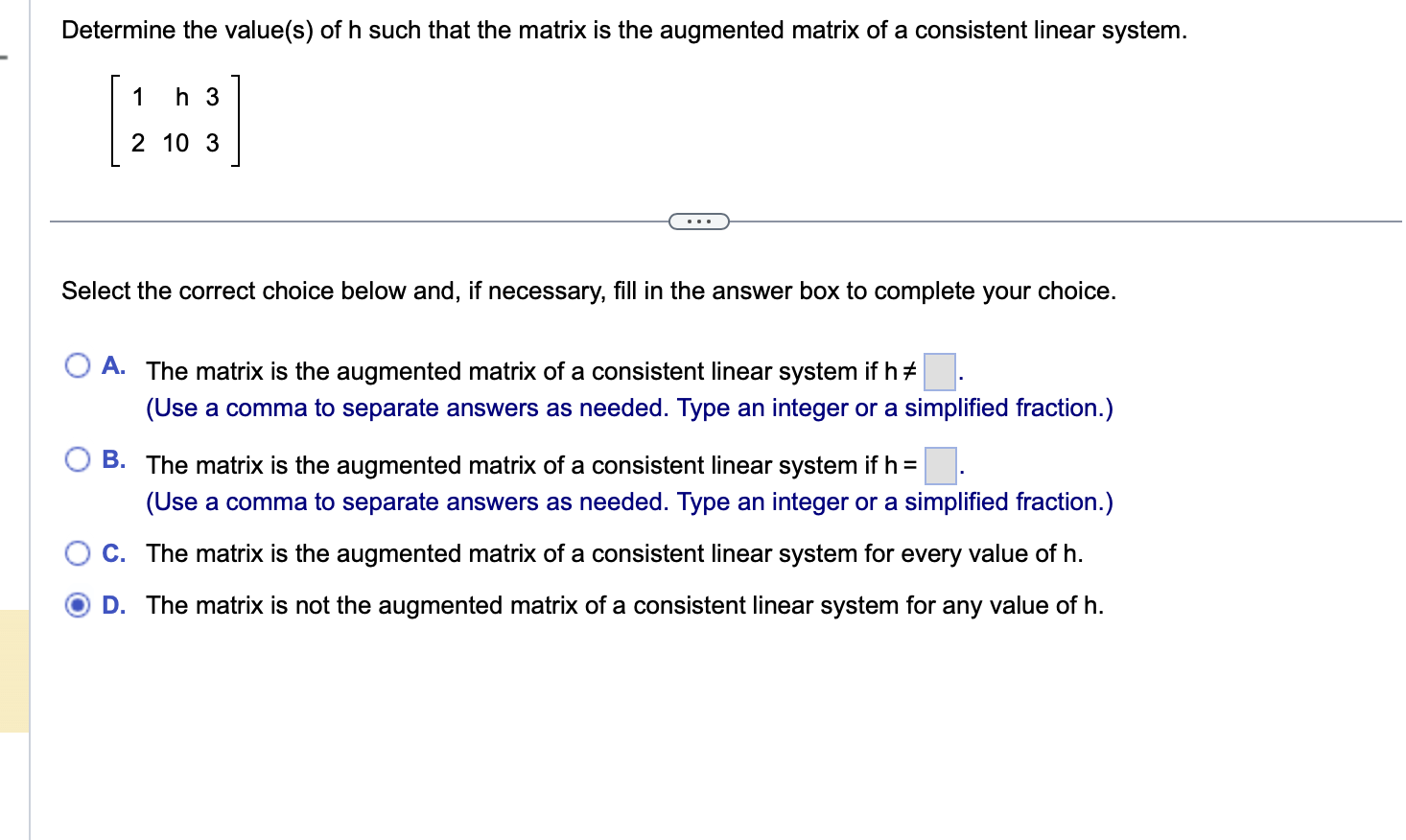 Solved [12h1033] Select the correct choice below and, if | Chegg.com