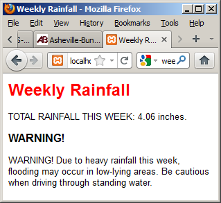 Solved Complete rainfall.php so that this program reads the | Chegg.com
