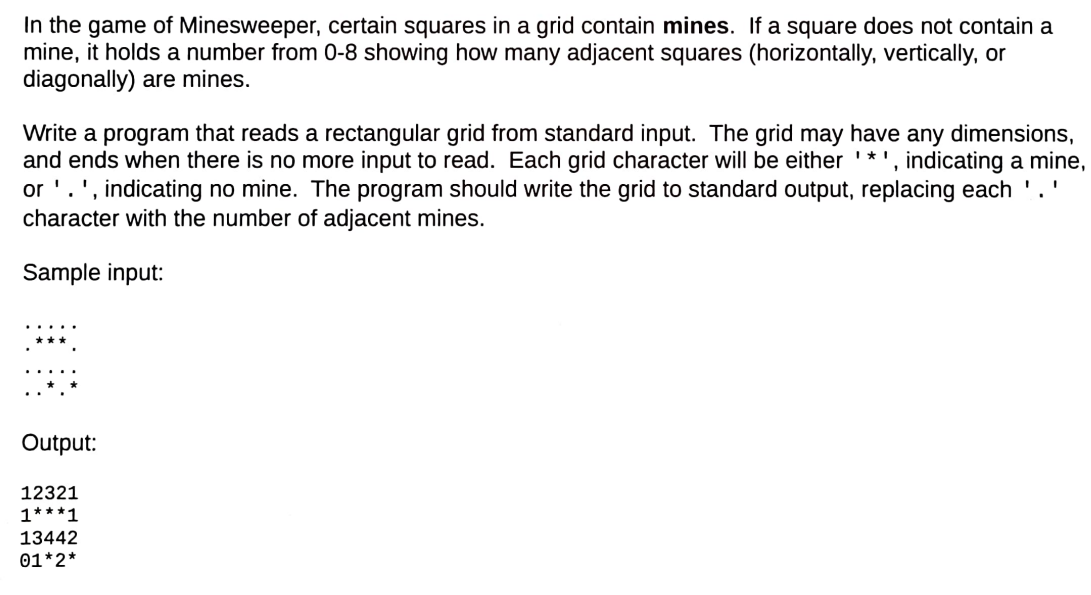 Solved In the game of Minesweeper, certain squares in a grid | Chegg.com