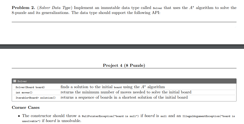 Solved Problem 2 Solver Data Type Implement An Immutable