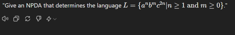 Solved "Give an NPDA that determines the language | Chegg.com