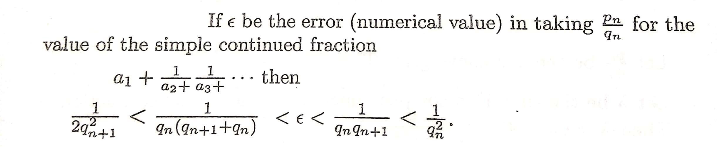 Solved an If € be the error (numerical value) in taking on | Chegg.com