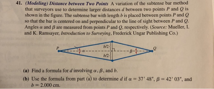 Solved 41. (Modeling) Distance between Two Points A | Chegg.com