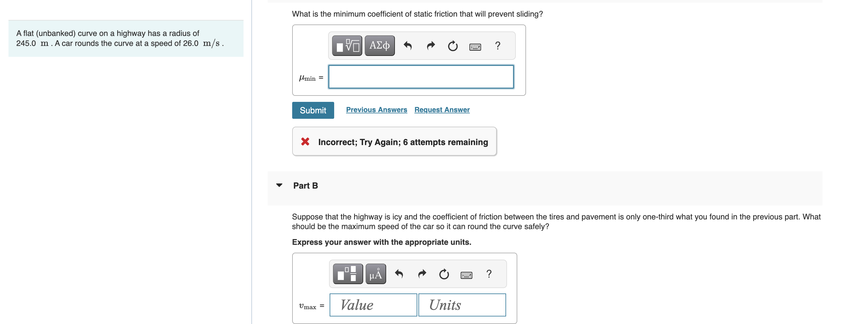 Solved What is the minimum coefficient of static friction | Chegg.com