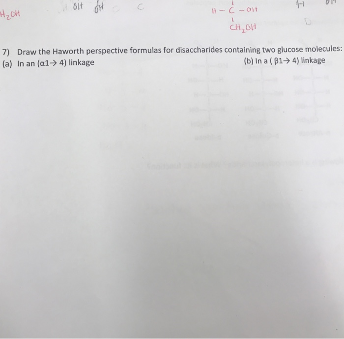 Solved olt 1-1 CH2oH 7) Draw the Haworth perspective | Chegg.com