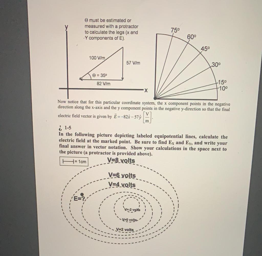 Solved must be estimated or measured with a protractor to | Chegg.com