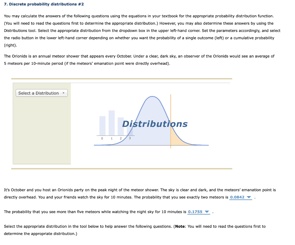 Solved 7. Discrete probability distributions #2 You may | Chegg.com