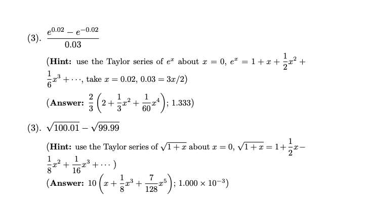 Solved 7. Give the formula of avoiding roundoff error to | Chegg.com