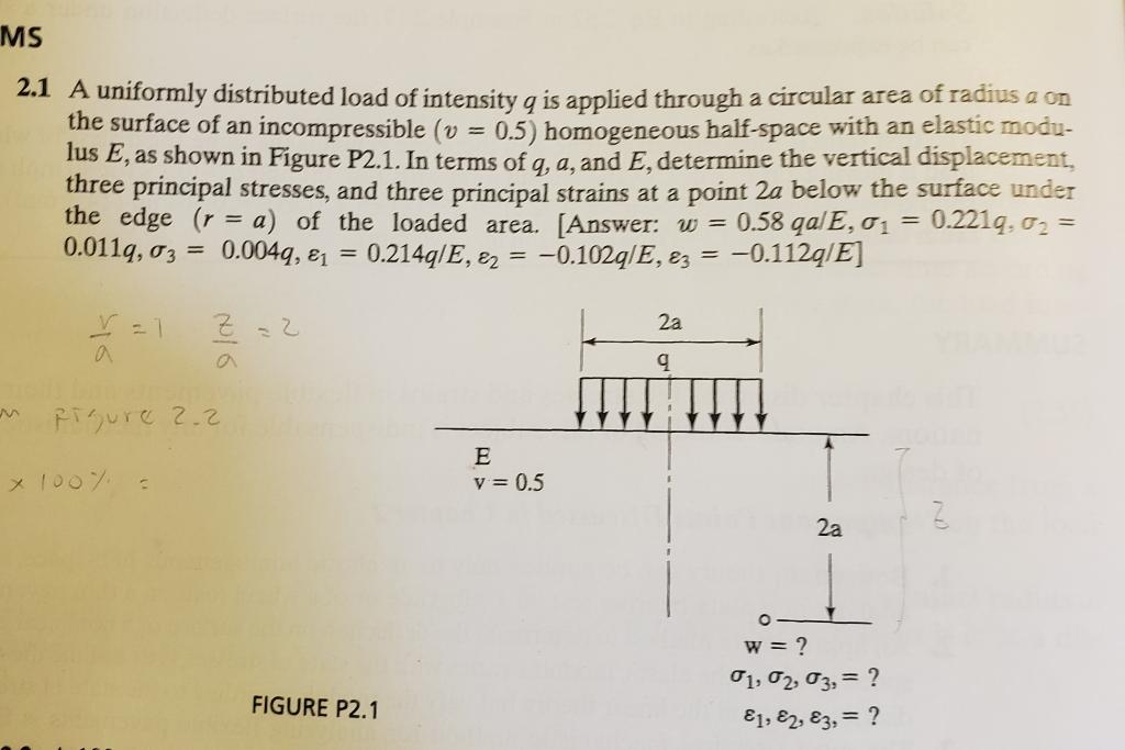 Solved 2.1 A uniformly distributed load of intensity q is | Chegg.com