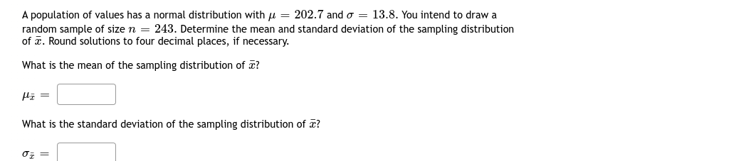 Solved A Population Distribution Has A Normal Distribution