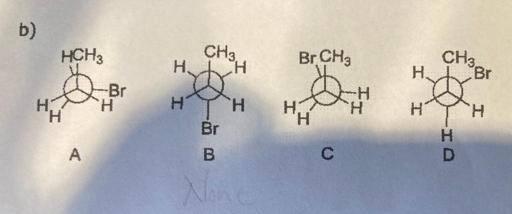 Solved Rank the following conformational isomers from least | Chegg.com