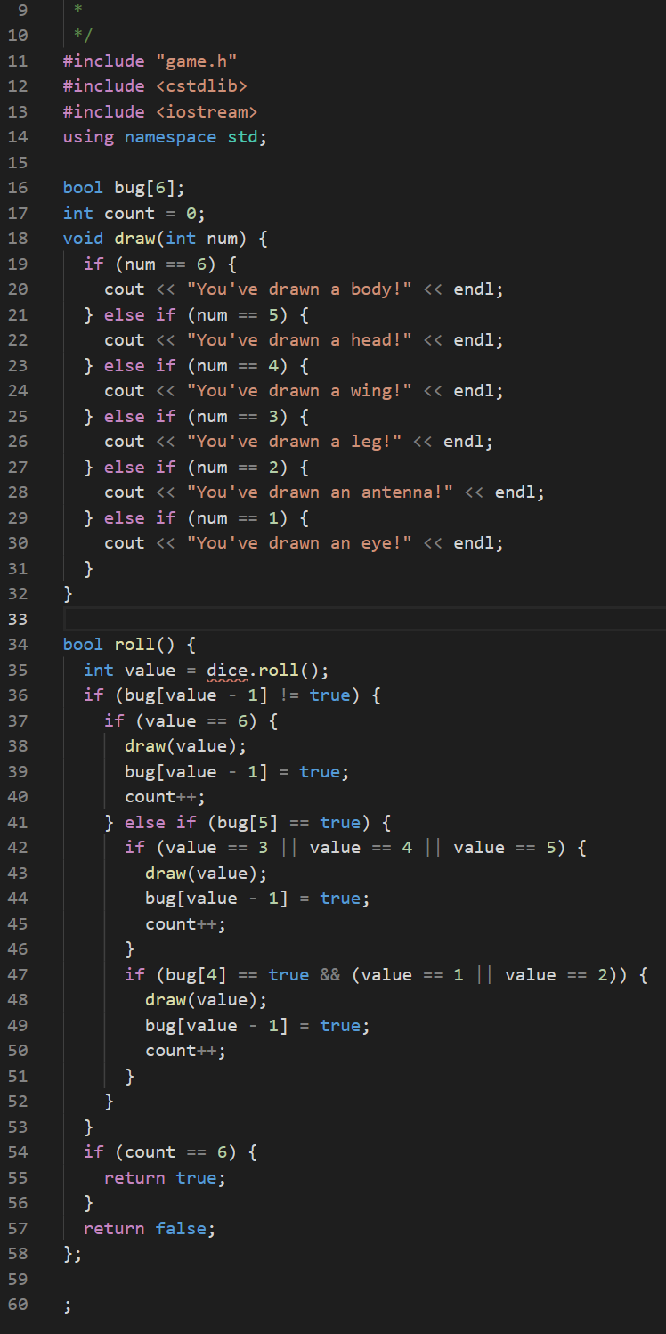 Solved Debugging Problem For The Beetle Dice Game Use 