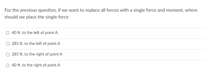Solved Replace all moments and forces with a single force | Chegg.com
