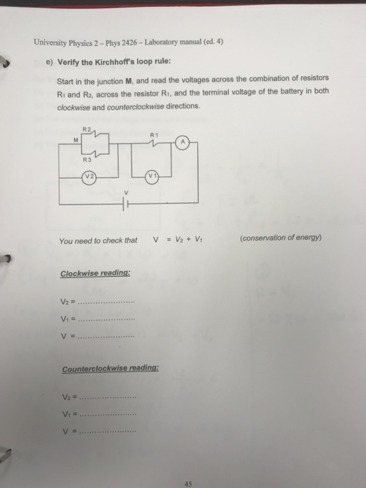 Solved University Physics 2 - Phys 2426-Laboratory manual | Chegg.com