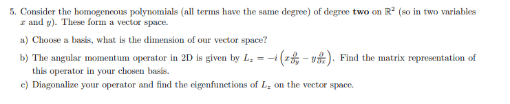 5. Consider the homogeneous polynomials (all terms | Chegg.com