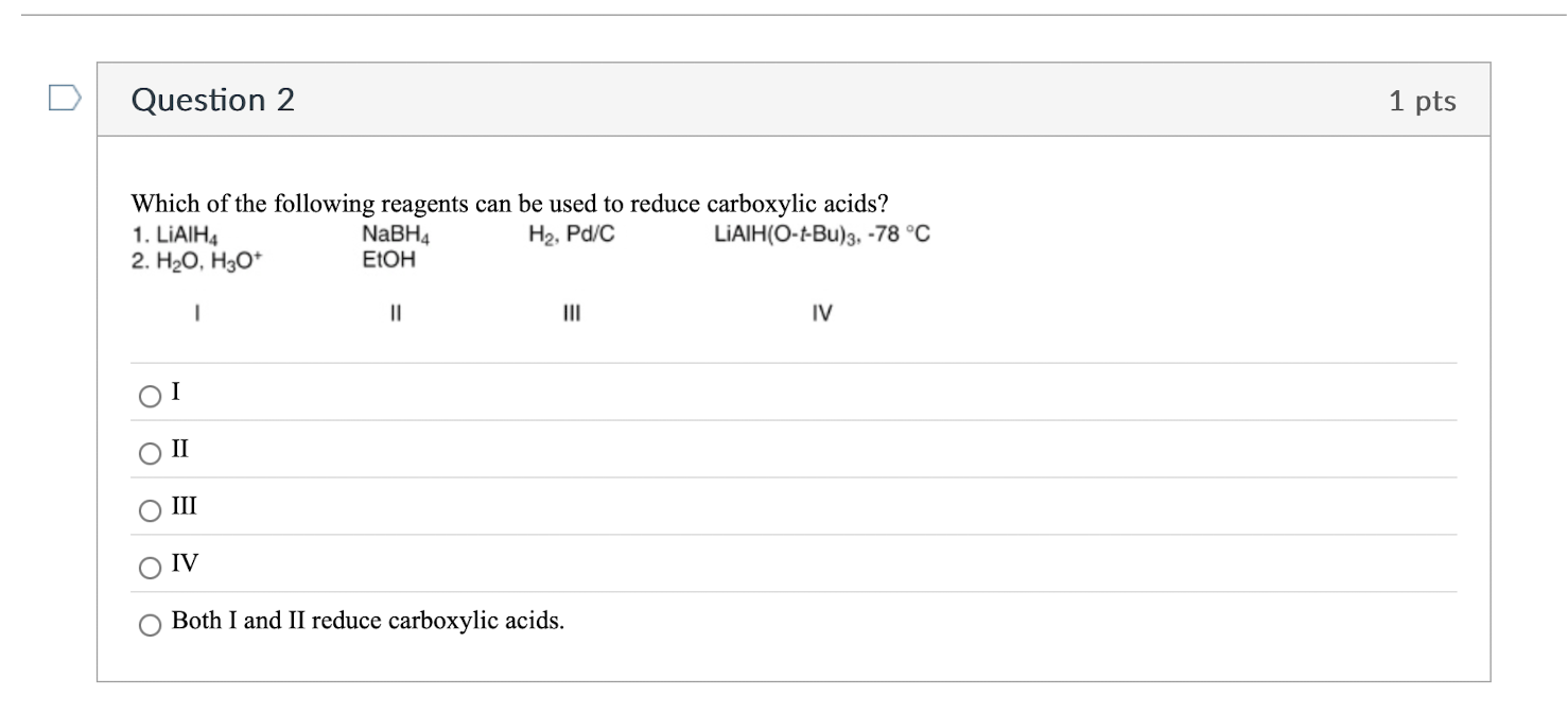 High Quality SOLUTION Question 2Which of ﻿the following reagents can be | Chegg.com