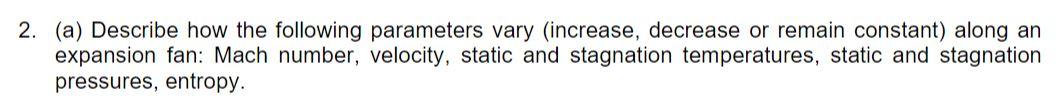 Solved 2. (a) Describe how the following parameters vary | Chegg.com