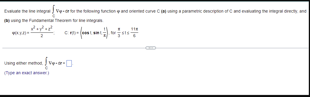 Solved Evaluate the line integral vq-dr for the following | Chegg.com