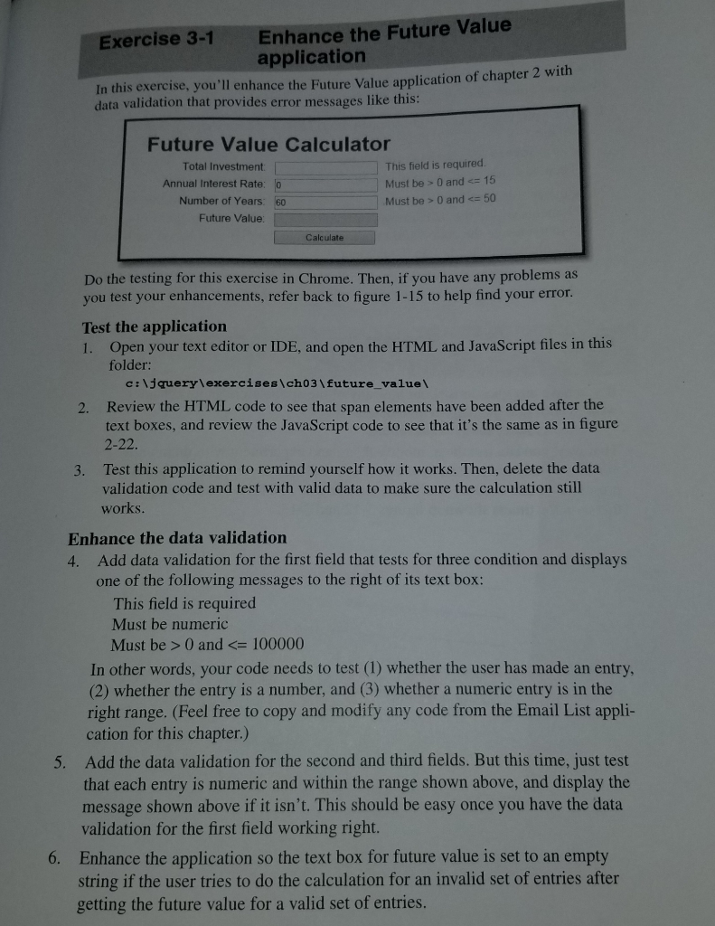 Solved Murach's jQuery 2nd Edition Exercise 3-1 In this | Chegg.com