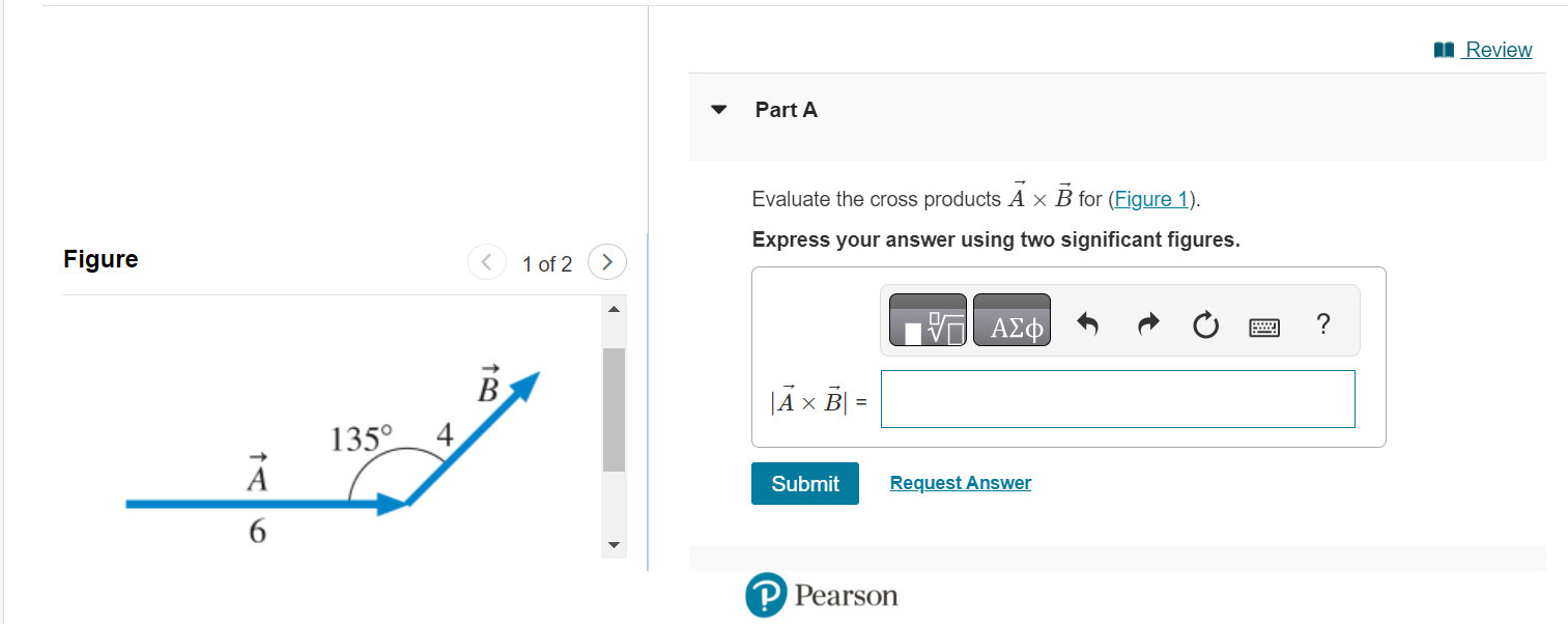 Solved Evaluate the cross products A×B for (Figure 1). | Chegg.com
