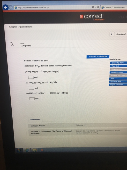 Solved determine delta n gas for each of the following | Chegg.com