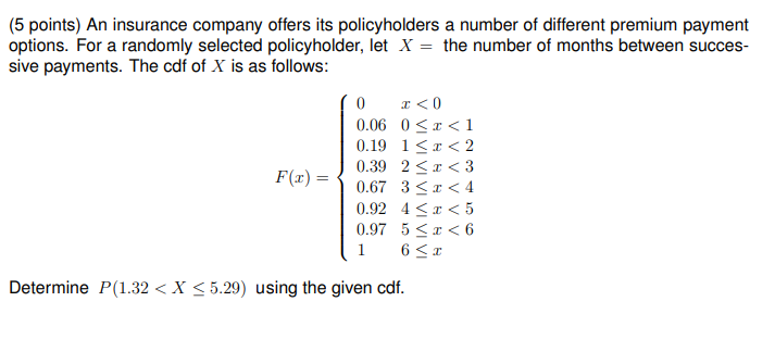 Solved An insurance company offers its policyholders a | Chegg.com