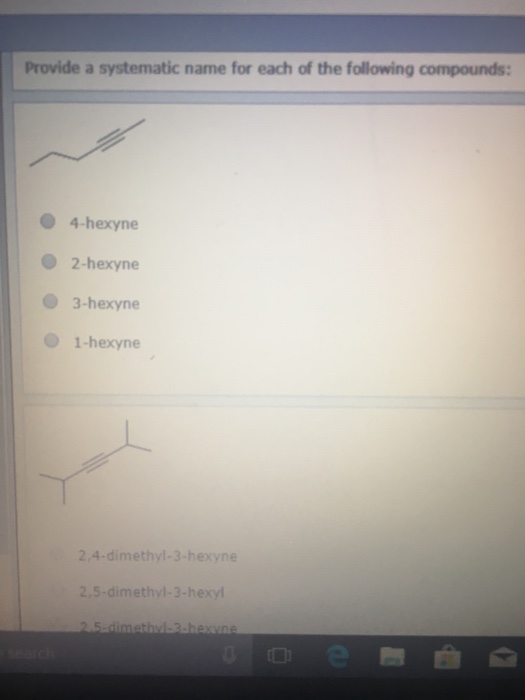 Solved Provide a systematic name for each of the following | Chegg.com