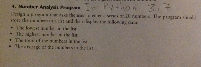 Solved Number Analysis Program In Python 3 7 4. Design a | Chegg.com Solved Number Analysis Program In Python 3 7 4. Design a | Chegg.com