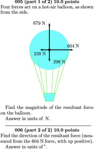 Solved 005 (part 1 of 2 ) 10.0 points Four forces act on a | Chegg.com